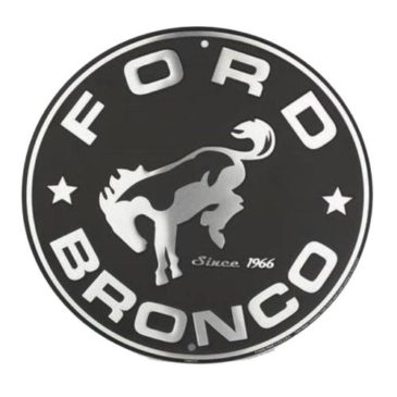 Ford Bronco 12-Inch Round Nostalgia Sign - Bronco Corral